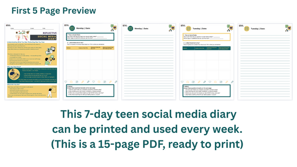 Social Media Diary for Teens(Ages 13 onward) – Pixel Literacy